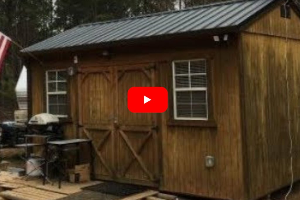 12x16 Shed Converted into the Perfect Off-Grid Hunting Cabin - Outdoor ...